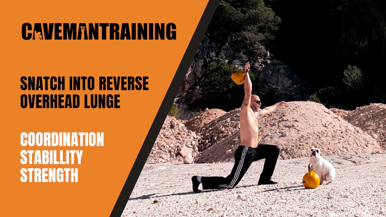 Kettlebell Snatch into Overhead Reverse Lunge