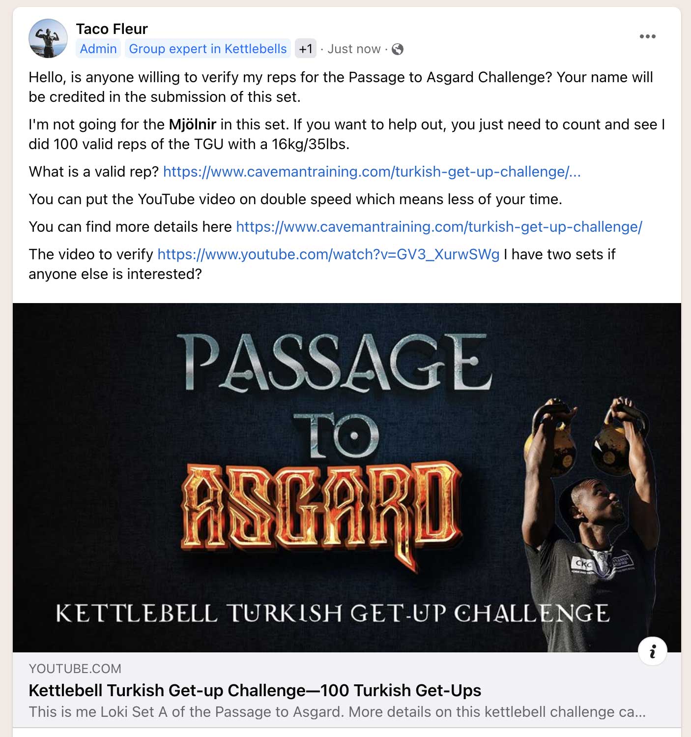 Kettlebell Turkish Get-Up Challenge Passage To Asgard